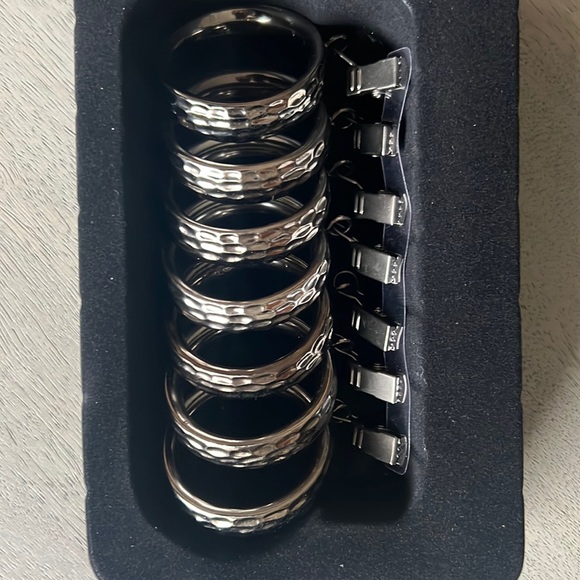 Michael Aram | Other | Michael Adam Gunmetal Drapery Clip Rings 7 Ring ...